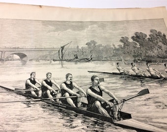 Rowing wall art | Etsy