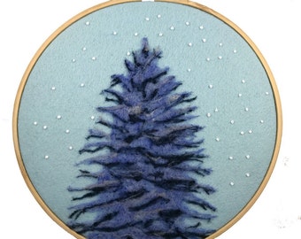 Pine tree embroidery | Etsy