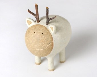 Ceramic reindeer | Etsy