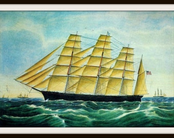 Clipper ship prints | Etsy
