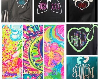 Monogrammed scrubs | Etsy