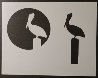 Pelican stencil | Etsy