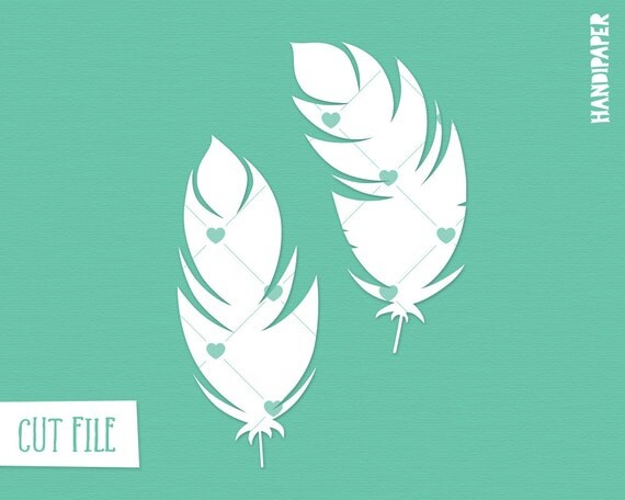 Feathers digital cut file svg dxf png for use with