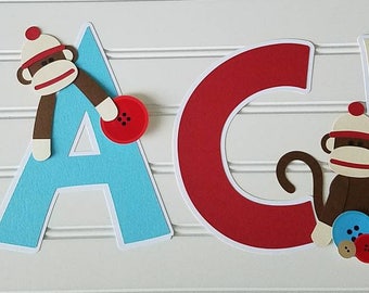 Sock monkey banner | Etsy