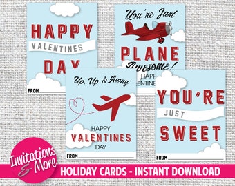 Airplane valentine | Etsy