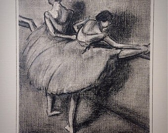Charcoal ballet art | Etsy