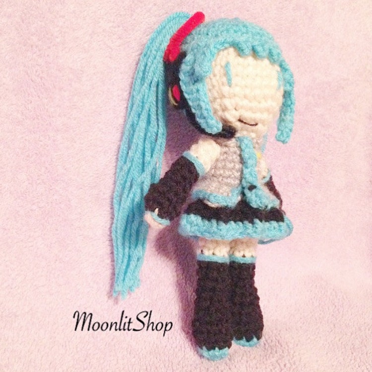 Vocaloid Inspired Crochet Hatsune Miku by MoonlitShopPatterns