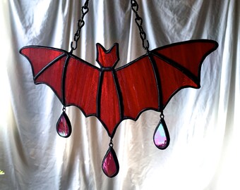 Stained Glass for nocturnal creatures. by RivenBarrowGlass on Etsy