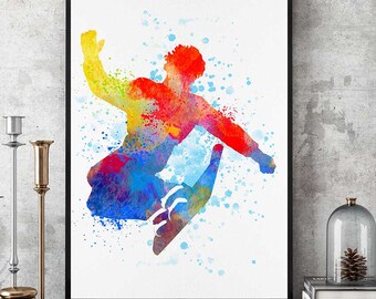 Snowboarding art | Etsy