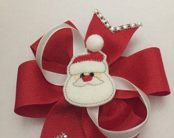 Santa hair bow | Etsy