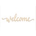 Welcome Script Word Wood Sign Wooden words Sign Art Rustic