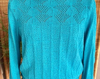 Turquoise sweater | Etsy