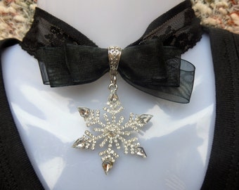 Snowflake necklace | Etsy