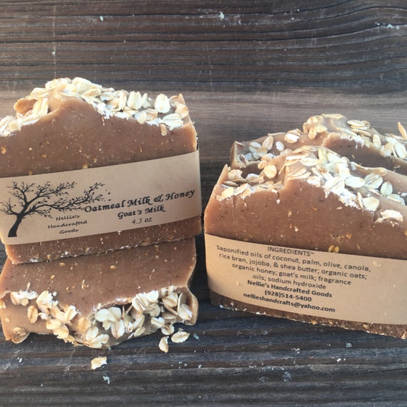 Oatmeal Goats Milk And Honey Soap Bar Sensitive Skin Soap