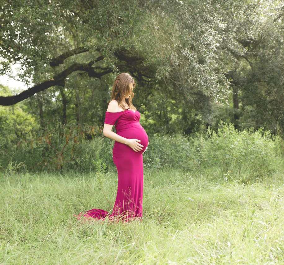 Fitted Maternity Gown For Photo Shoot Long Maternity