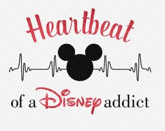 Mickey heartbeat | Etsy