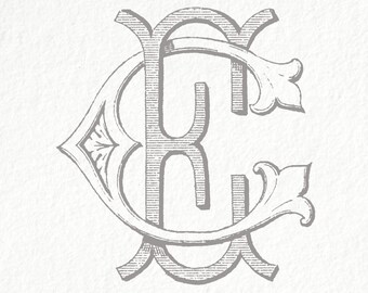 Monogram ec | Etsy
