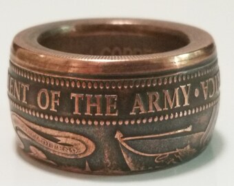 Mens coin ring | Etsy