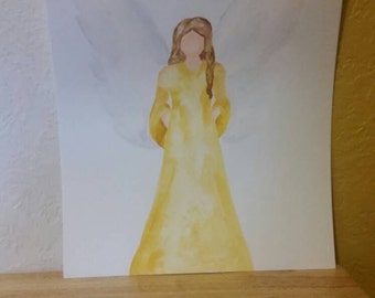Items similar to Hand painted custom original angel mixed media fine ...