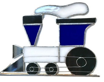 Stained glass train | Etsy