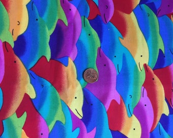 Dolphin fabric | Etsy
