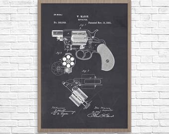 Revolver Patent Set Gun Patent Patent Print Handgun