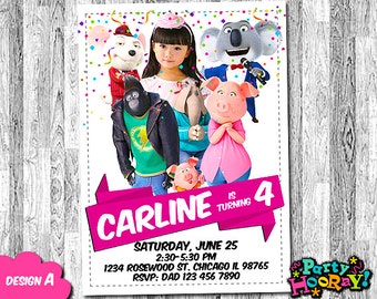 Sing invitations | Etsy