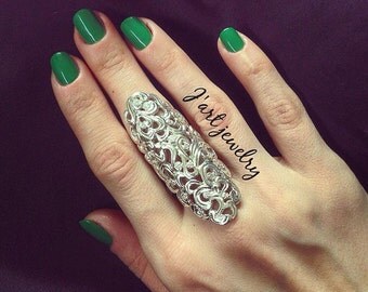 Full finger ring | Etsy