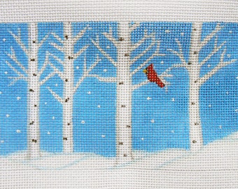 Birch cross stitch | Etsy