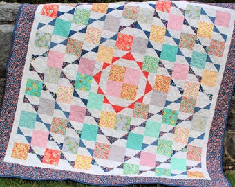 PDF Quilt Pattern Lap or Baby size....Quick and Easy Layer