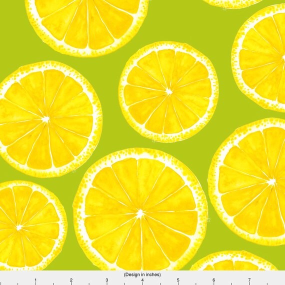 Lemon Slice Fabric Lemon Slices By Svetlana Prikhnenko