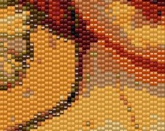 Mandala Sun Peyote Bracelet Beading Pattern for Advanced