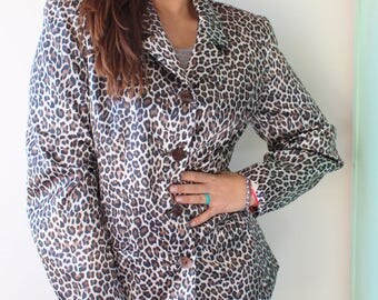 Cat print jacket | Etsy