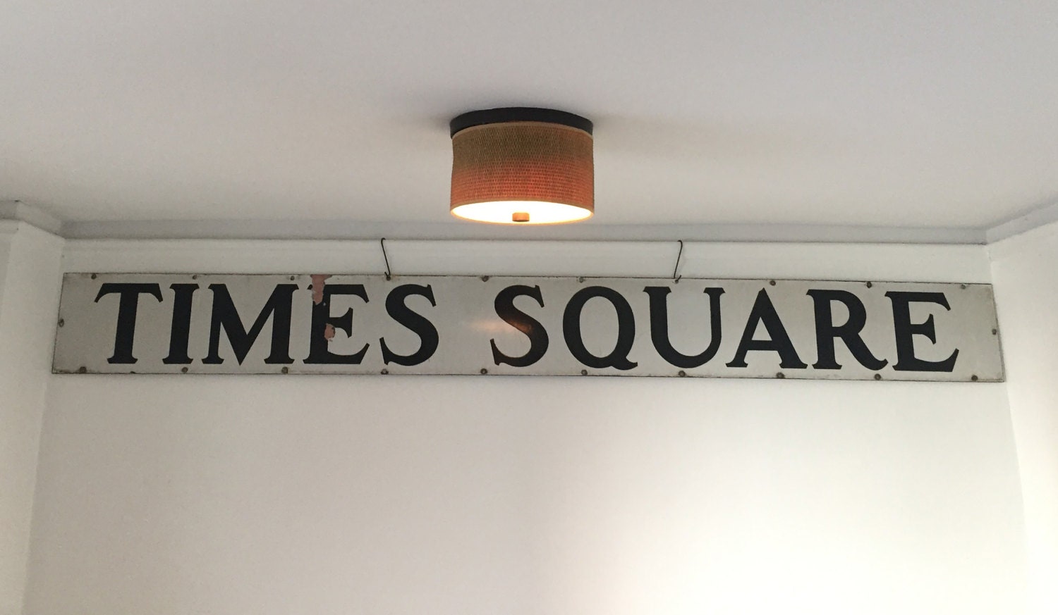 Times Square Subway Station Sign NYC IRT Antique Original