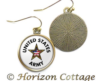 Army earrings | Etsy