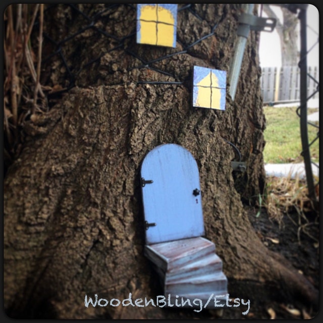 Handmade whimsical Fairy doors. Bring a little by WoodenBLING