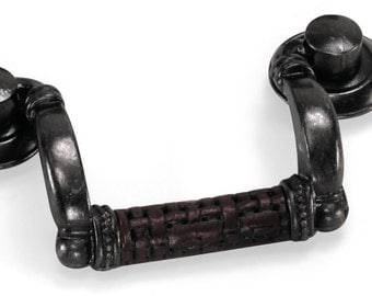 Leather drawer pulls | Etsy