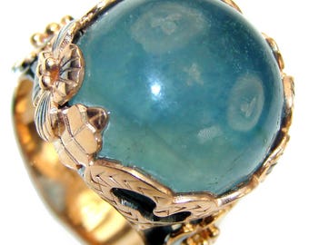 Green fluorite ring | Etsy