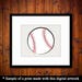 Printable Baseball Digital Image Sports Art Baseball Seams