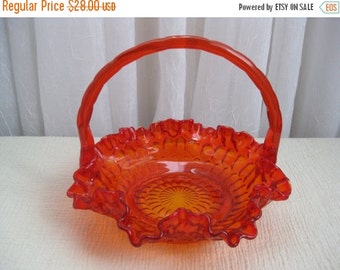 Unique fenton glass basket related items | Etsy