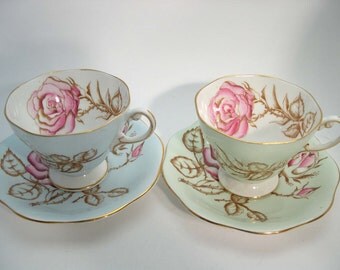 Pink rose tea set | Etsy