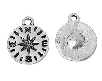 Compass charm | Etsy