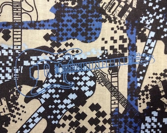 Guitar fabric | Etsy