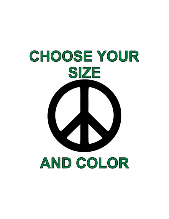 Peace Sign Decal Peace Symbol Vinyl Decal Peace Symbol