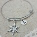 Snowflake bracelet winter snowflake jewelry personalized