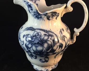 Flow blue pitcher | Etsy