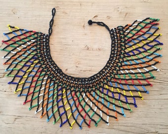 ISIKO Zulu traditional beaded set of necklace and bracelet
