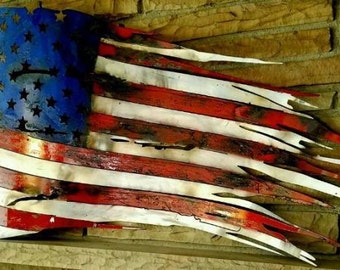 Rustic metal flag | Etsy