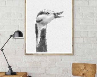 Goose art | Etsy