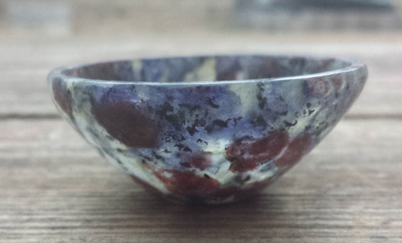 RUBY MATRIX BOWL Ruby in Matrix Natural Stone by AandSCrystals